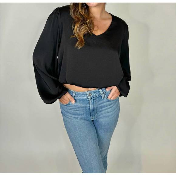 KLD. SIGNATURE | Tops | New Kld Signature Long Sleeve Washed Satin ...